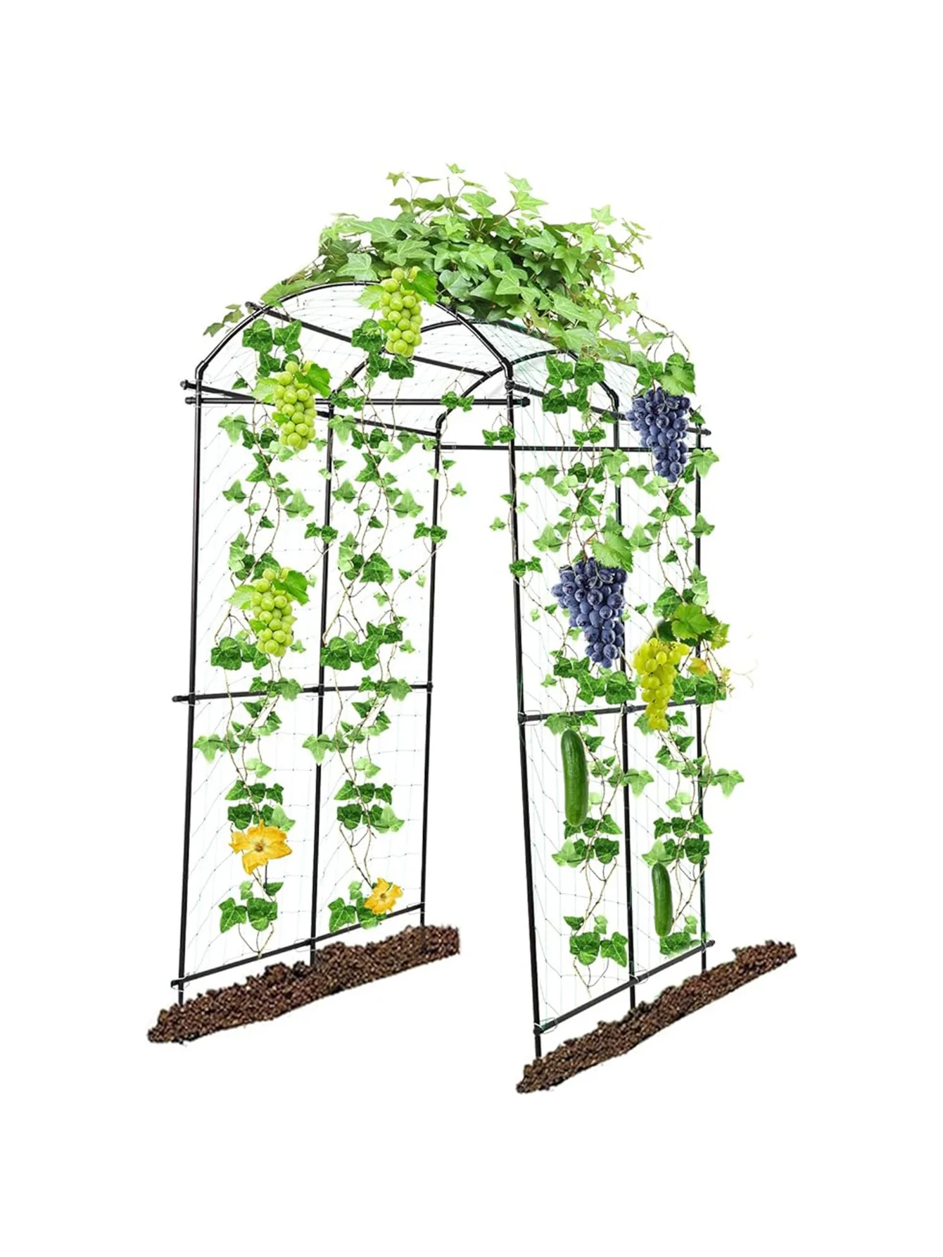 Garden Arch Trellis For Climbing Plants, Support For Flower Vegetable ...