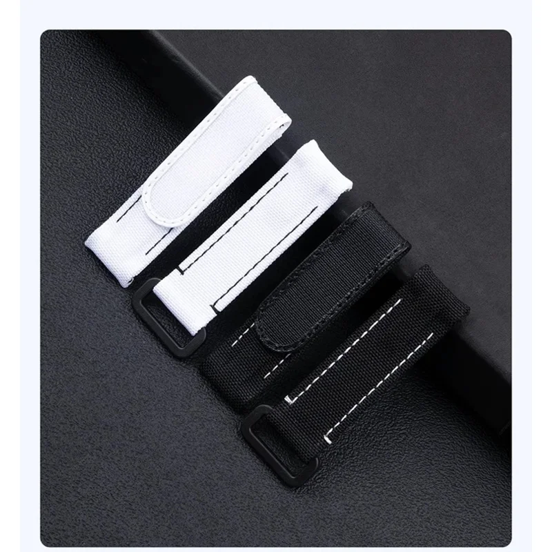 20mm Two Spring Bar Curved End Adjustable Nylon Fabric Watch Band For ...