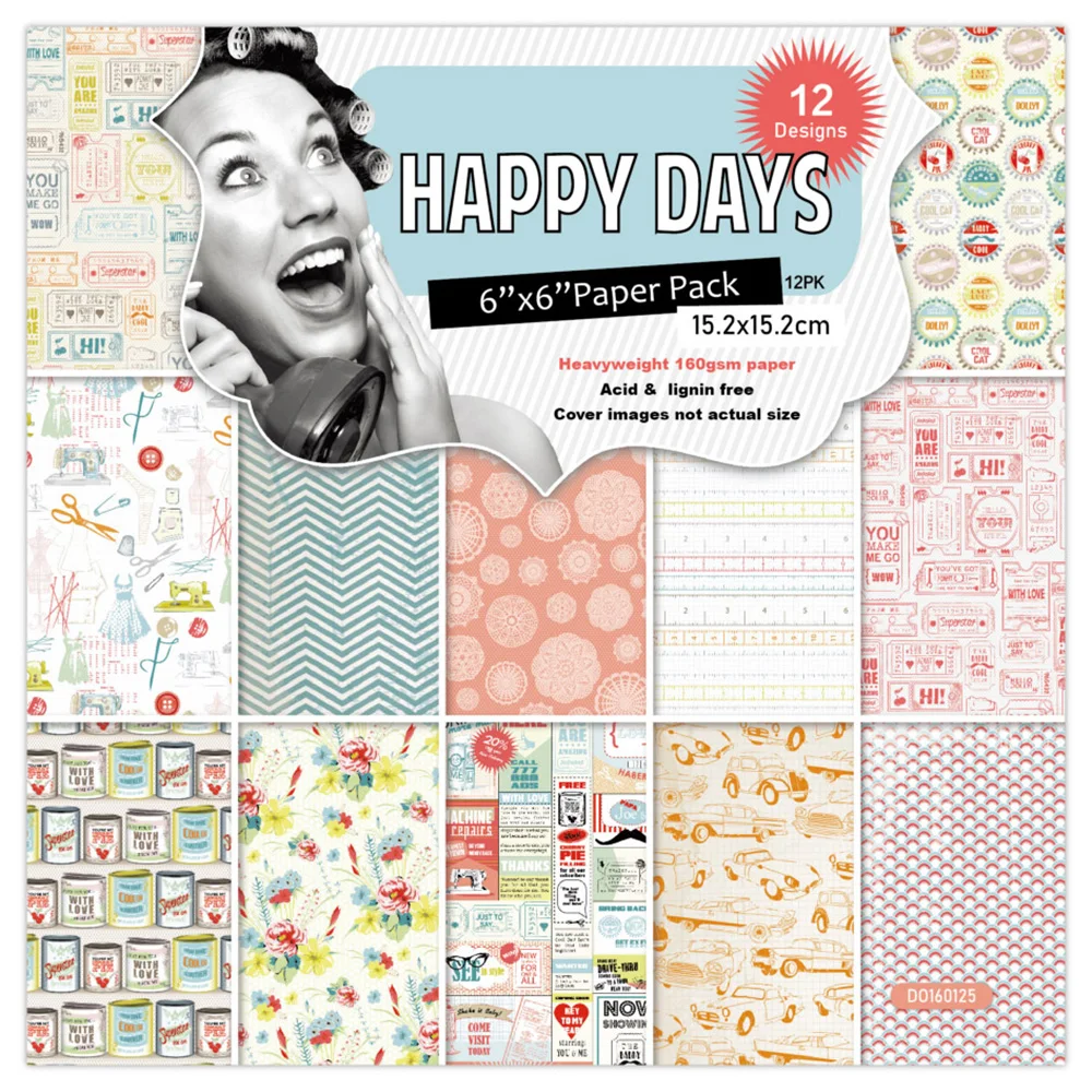 12-Pieces-Of-Background-Paper-Decorative-Paper-Happy-Day-6-Inch-Single ...