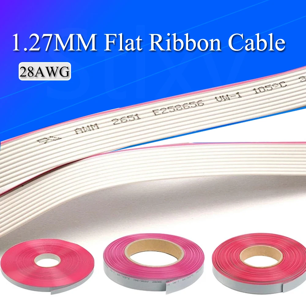 2Meter-6P-10P-12P-14P-16P-20P-40P-1-27mm-PITCH-Grey-Flat-Ribbon-Cable-6.jpg