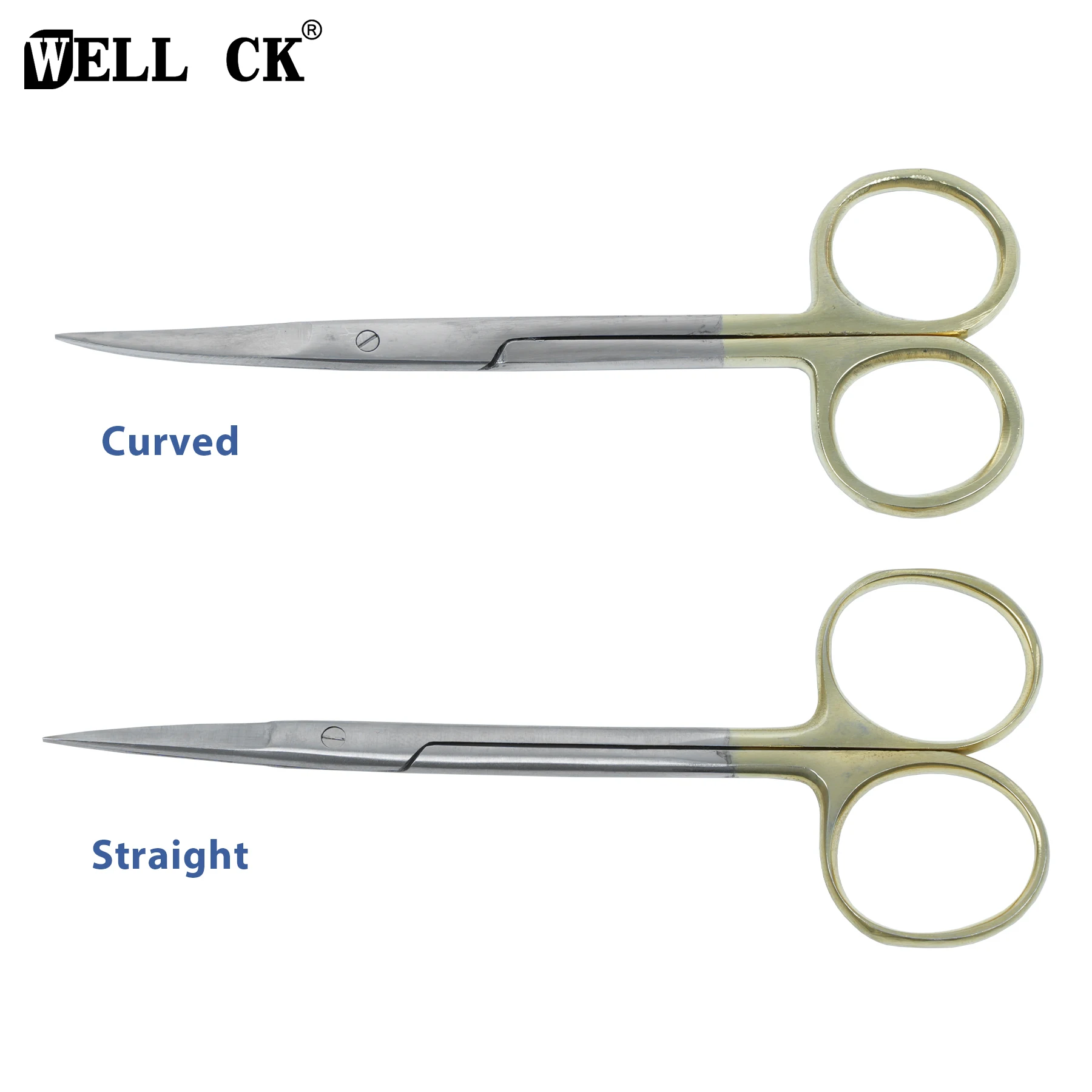 WELLCK-1pc-Dental-Surgical-Scissors-Stainless-Steel-Straight-Curved ...