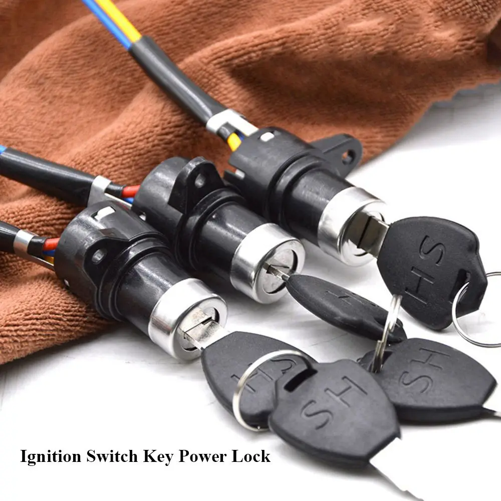 Ignition-Switch-Key-Power-Lock-Universal-Electric-Bicycle-Biking ...