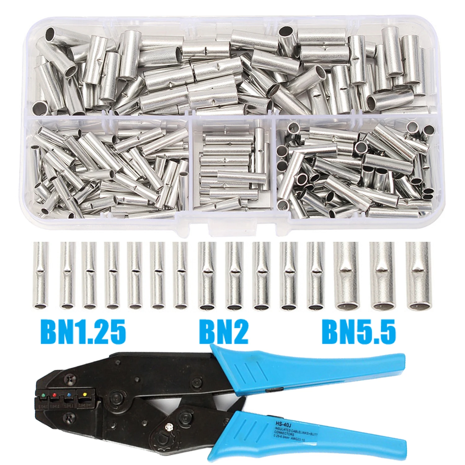 200PCS-Non-Insulated-Butt-Wire-Connector-Ferrules-Tin-Plating-Copper-Electrical-Cable-Terminal-0 ...