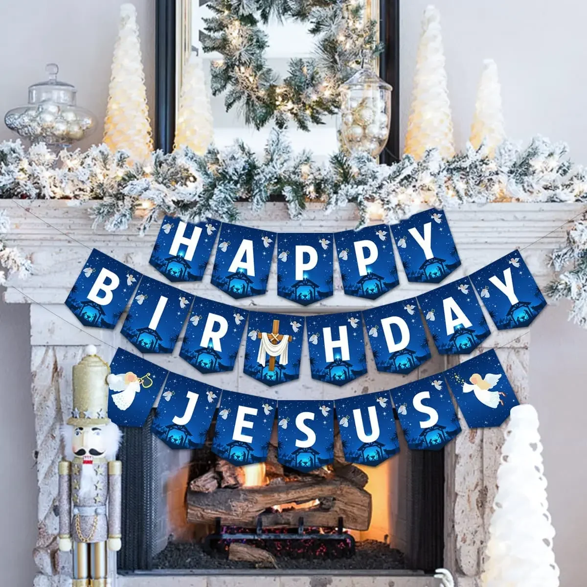 Happy Birthday Jesus Cake Topper