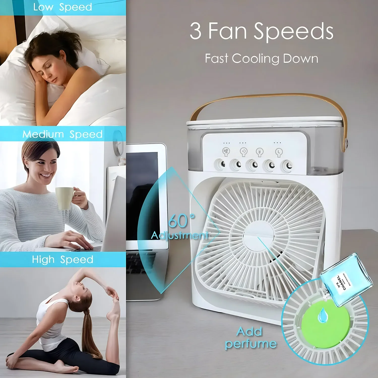 2024-Newe-Portable-3-In-1-Fan-Air-Conditioner-Household-Small-Air ...