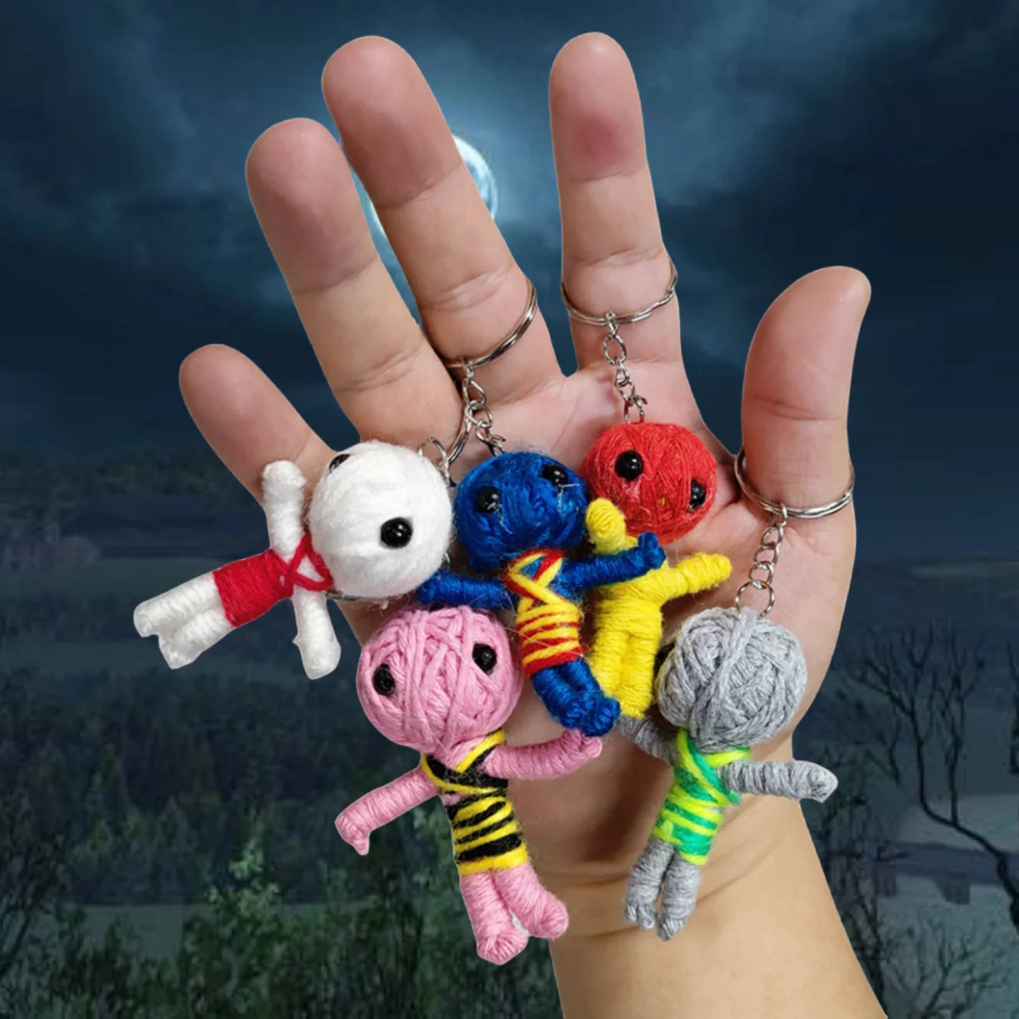 5PCS-Voodoo-Doll-Keyrings-Customized-Hand-Made-Voodoo-Doll-Keychains ...