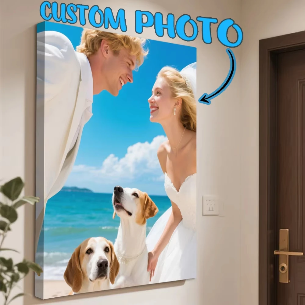 canvas painting custom photo,personalized gift for room decoration ...