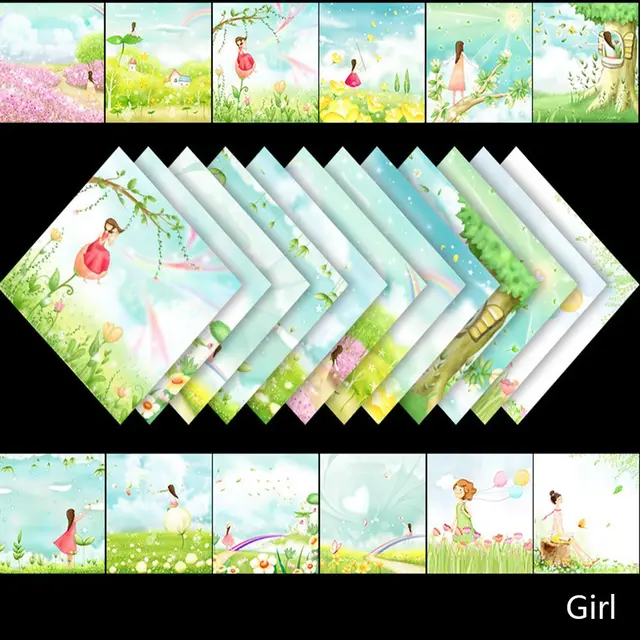 Creativity Square Origami Paper DIY Handmade Double Side Coloring Fold ...