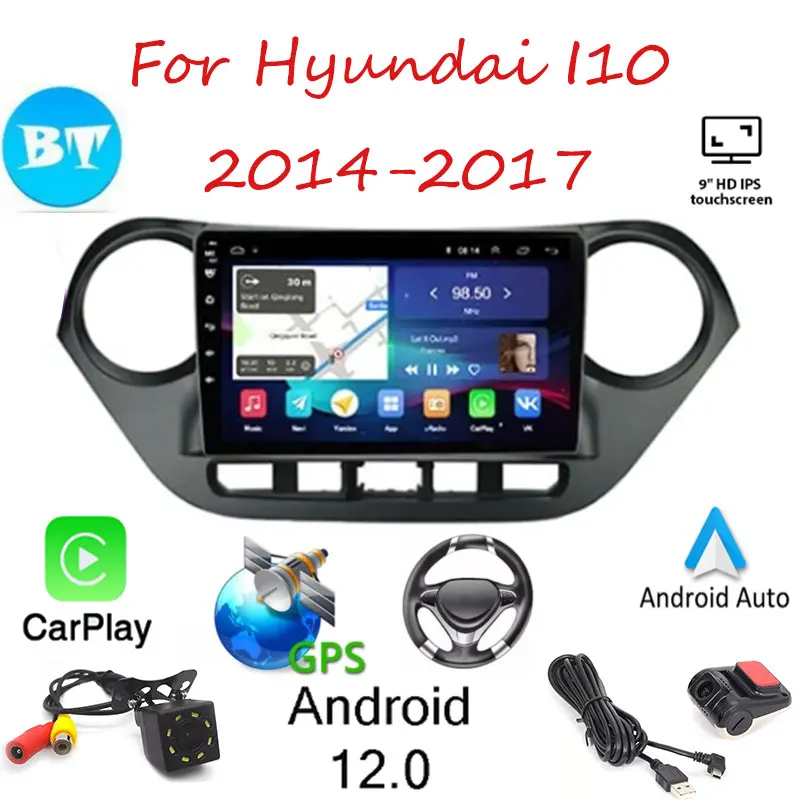 9-Inch-Car-Radio-Android-12-For-Hyundai-I10-2014-2017-Carplay-Auto-Aux ...
