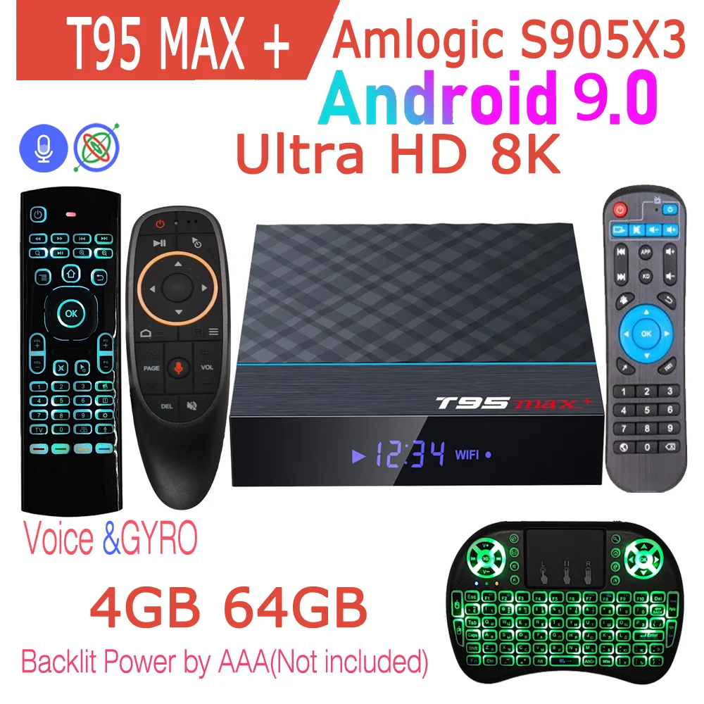 T95-MAX-PLUS-Amlogic-S905X3-Quad-Core-Android9-0-8K-HDR-LAN-100M-Dual ...