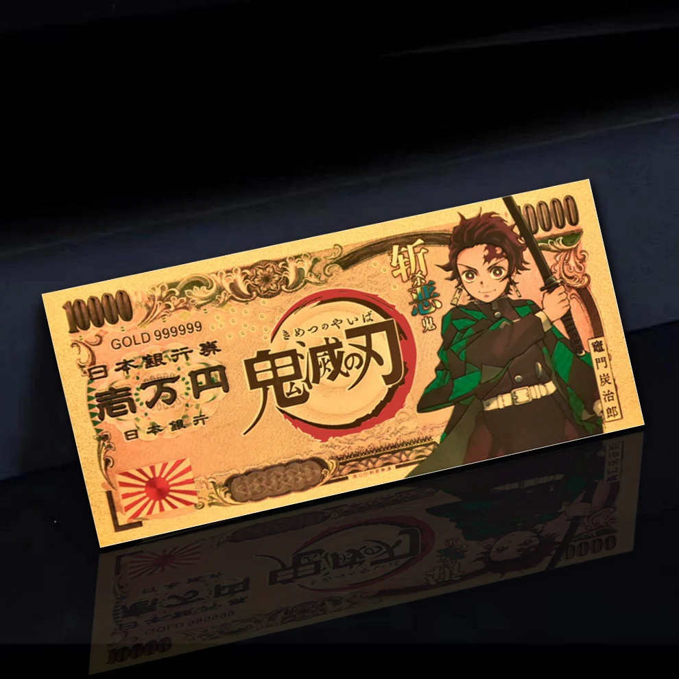 2023 Hot Sale Japan Anime Gold Foil Commemorative Banknotes Demon ...