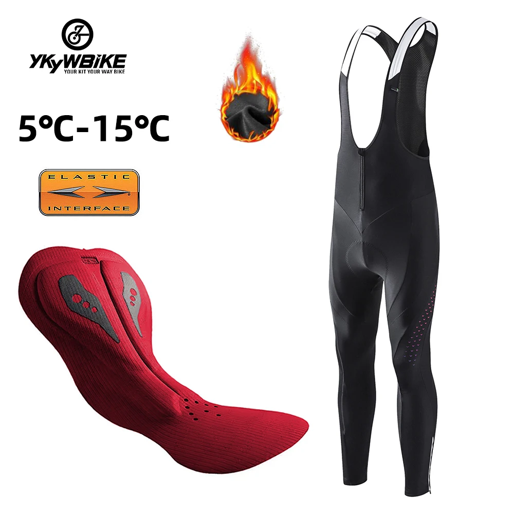 YKYWBIKE Cycling Men Bib Pants Trousers Winter Breathable Mountain Bike ...