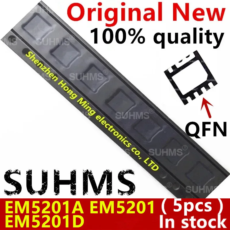 (5piece)100% New EM5201 EM5201A EM5201D EM5201V QFN-8 Chipset ...