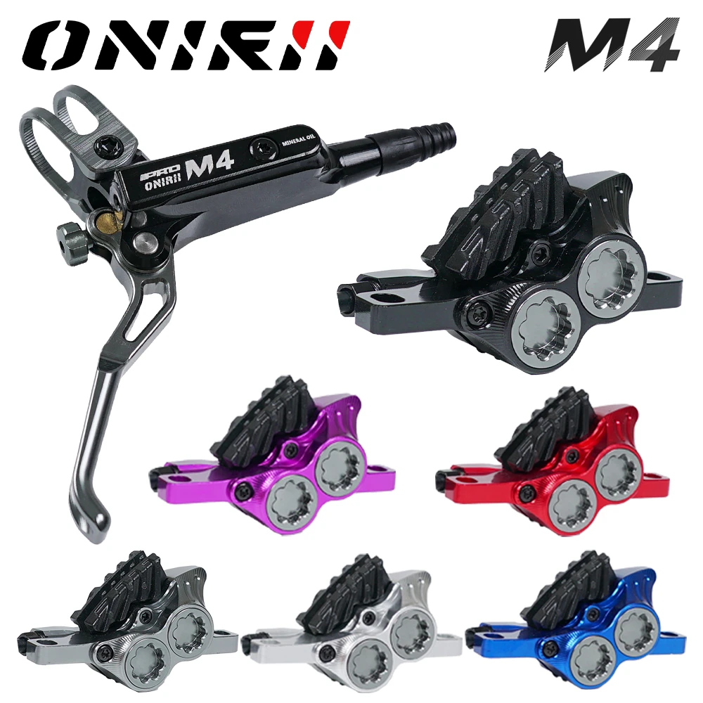 ONIRII M4 4 Piston Hydraulic Disc Brake Bicycle Brake MTB AM HD 820 ...