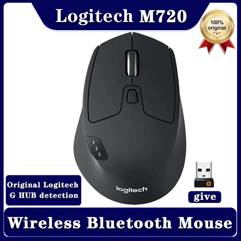 Original-Logitech-M720-M186-Wireless-Mouse-Bluetooth-USB-Unifying ...