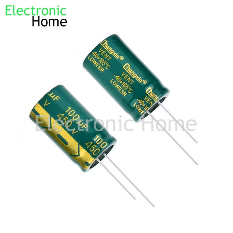 10PCS 450V100UF high-frequency low resistance long life plug-in ...
