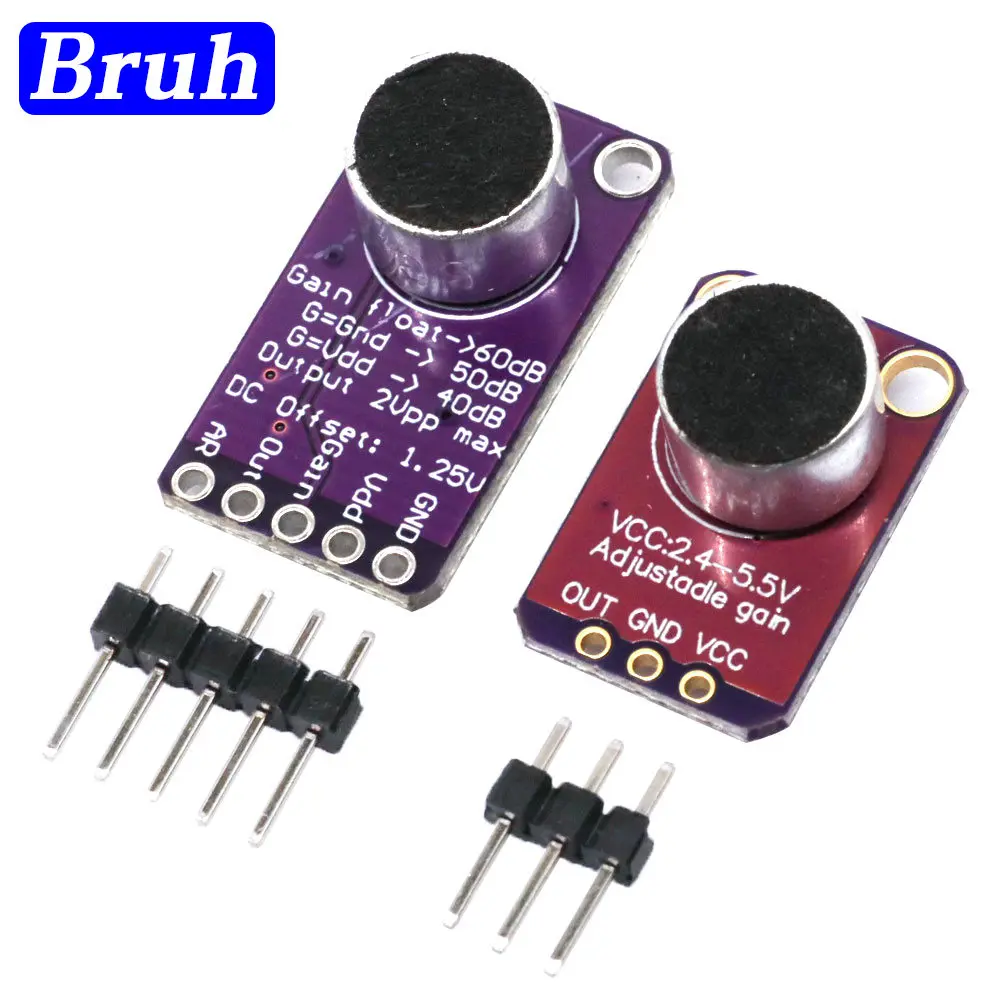 MAX4466-Electret-Microphone-Amplifier-Module-MAX4466-Adjustable-Gain ...