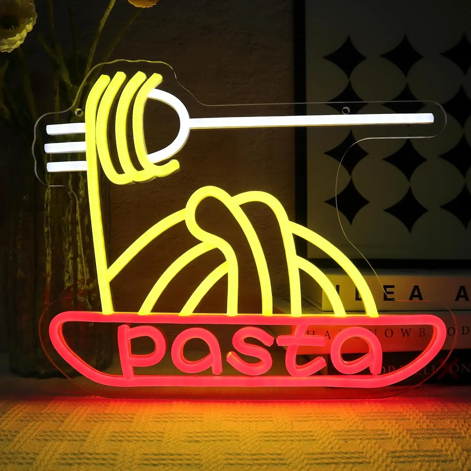 Pasta-neon-sign-wall-decoration-USB-Led-sign-Kitchen-Pasta-Restaurant ...