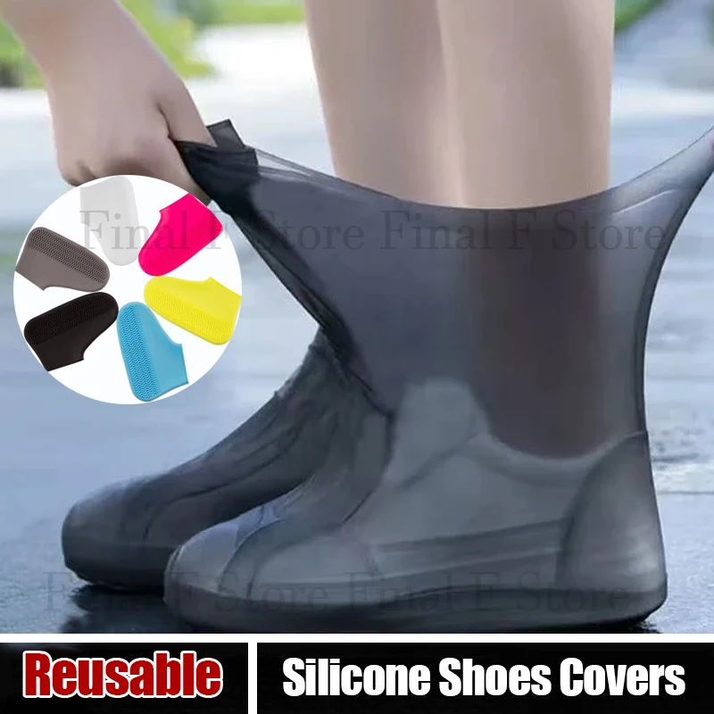 Reusable-Rain-Boots-Waterproof-Rain-Shoes-Covers-Non-Slip-Silicone ...