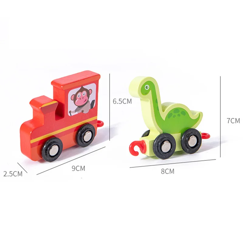 Magnetic Wooden Dinosaurs Train Set – Play N Learn Shop
