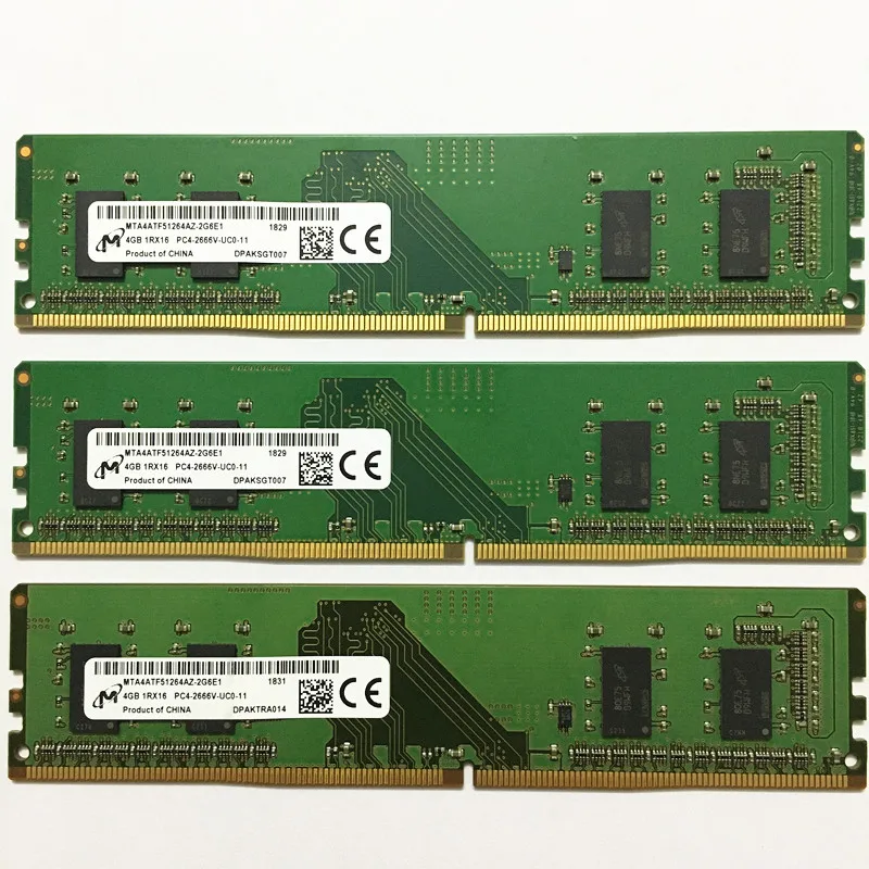 Micron DDR4 4GB 2666MHz Desktop Memory RAMs DDR4 4GB 1Rx16 PC4-2666V ...