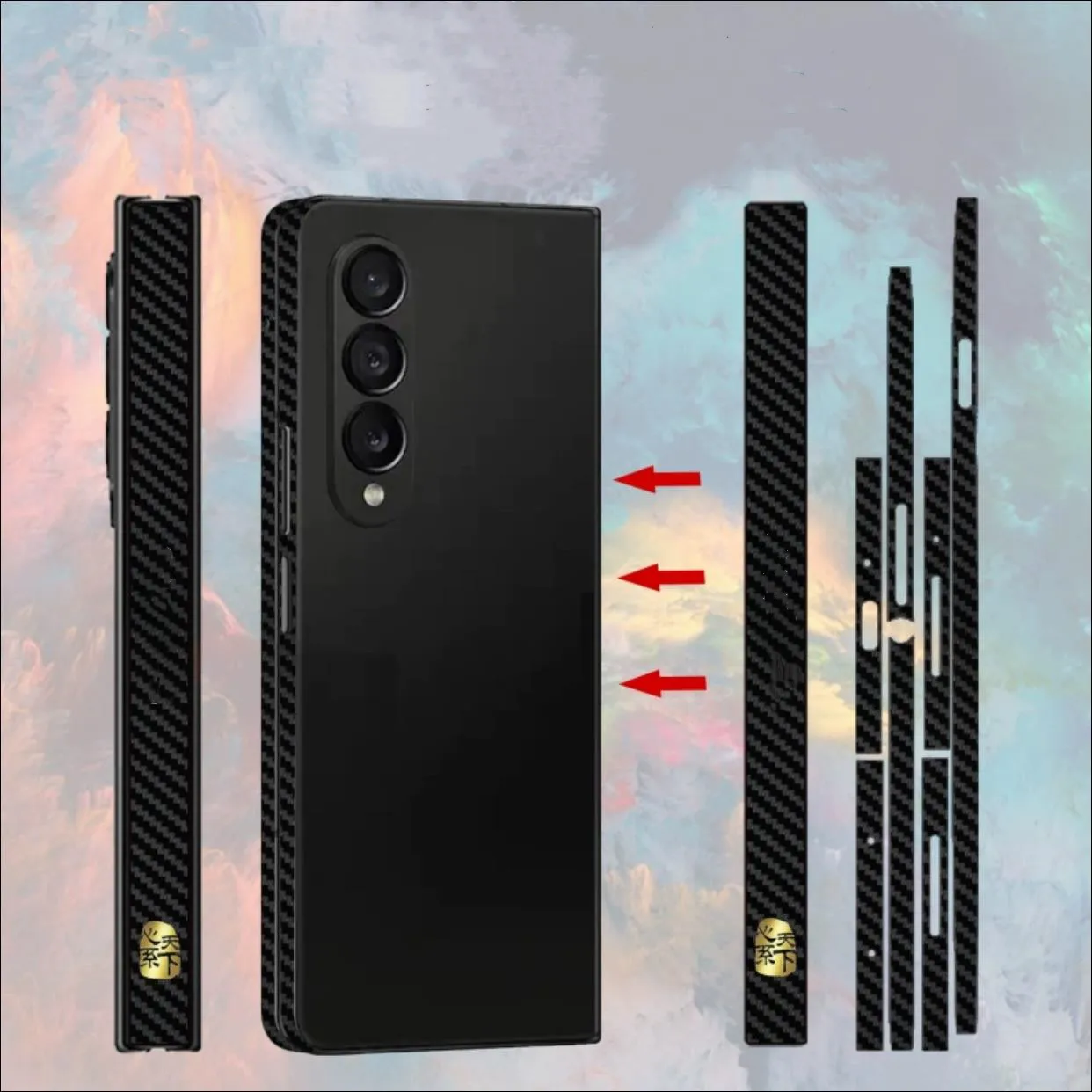 2PCS-For-Samsung-Z-Fold4-3-Hinge-side-Frame-Film-Wrap-Stickers-Decal ...