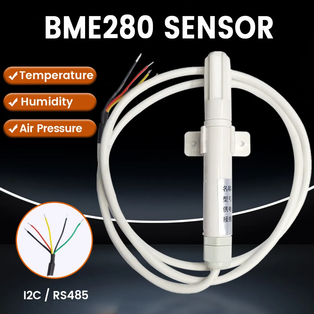 BME280-Temperature-Humidity-Sensor-Probe-Cable-Digital-Sensor-RS485 ...