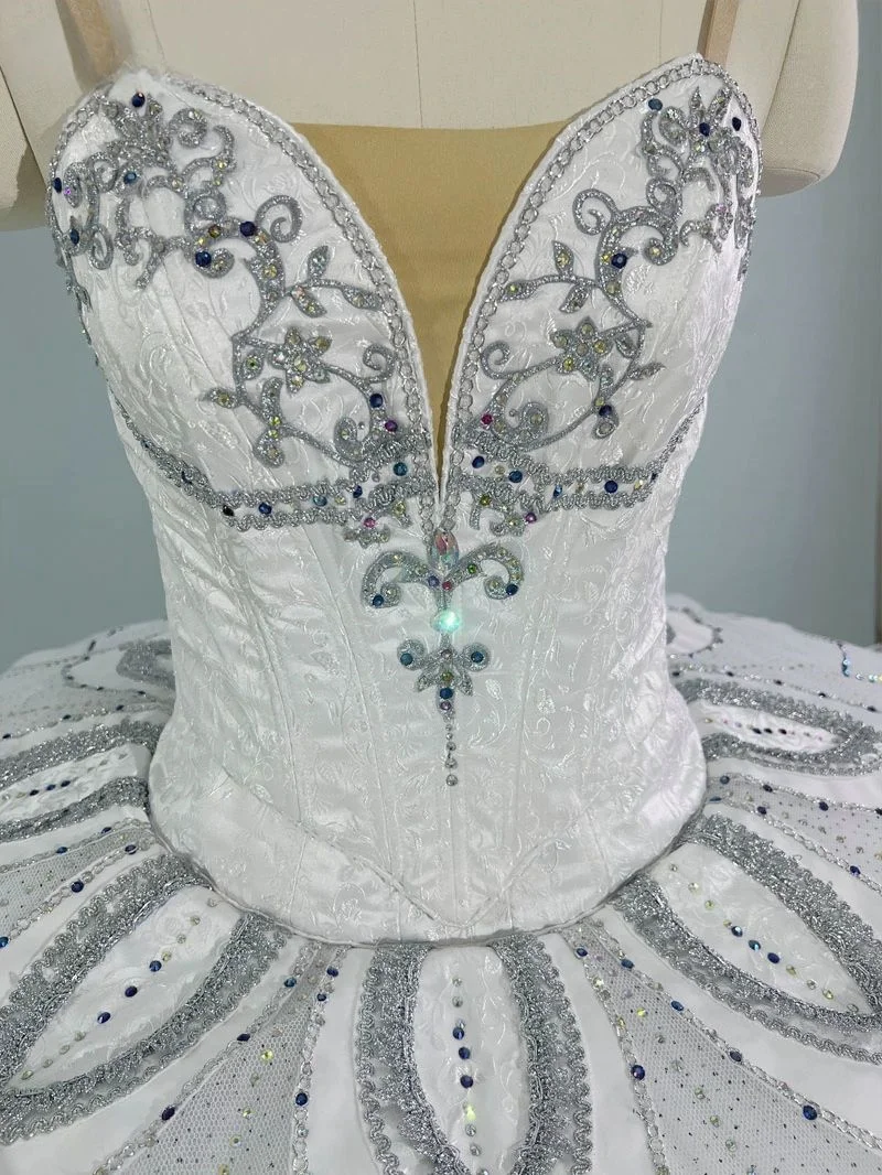 Professional white tutu Silver Fairy ballet dress Tailored tutu for ...