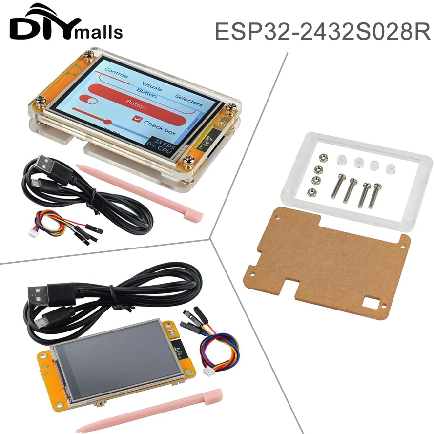 2.8" ESP32-2432S028R ESP32 Display ILI9341 Resistive Touchscreen TFT ...
