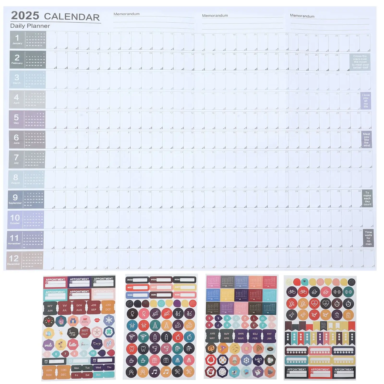 1-Set-Creative-Minimalistic-Wall-Calendar-2025-Monthly-Calendar-Planner ...