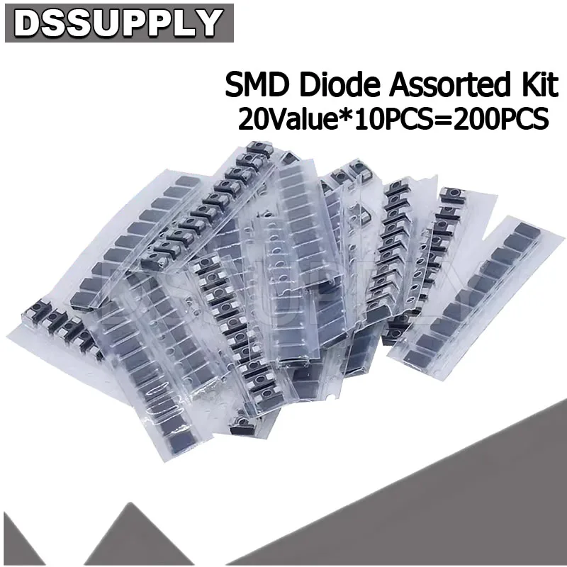 SMD-Diode-Assorted-Kit-20Values-10PCS-200PCS-Contains-SS110-SS220-SS210 ...