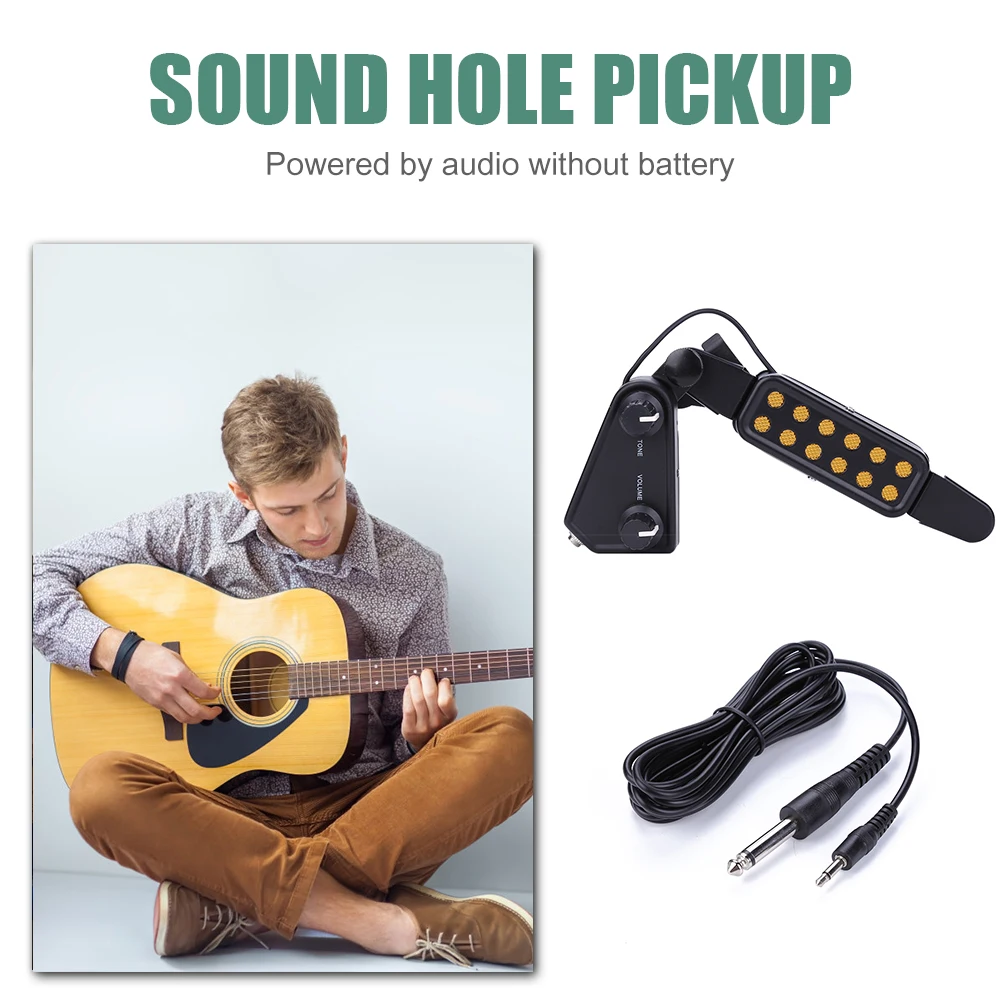 Guitarra acústica transdutor amplificador folk clássica guitarra som ...