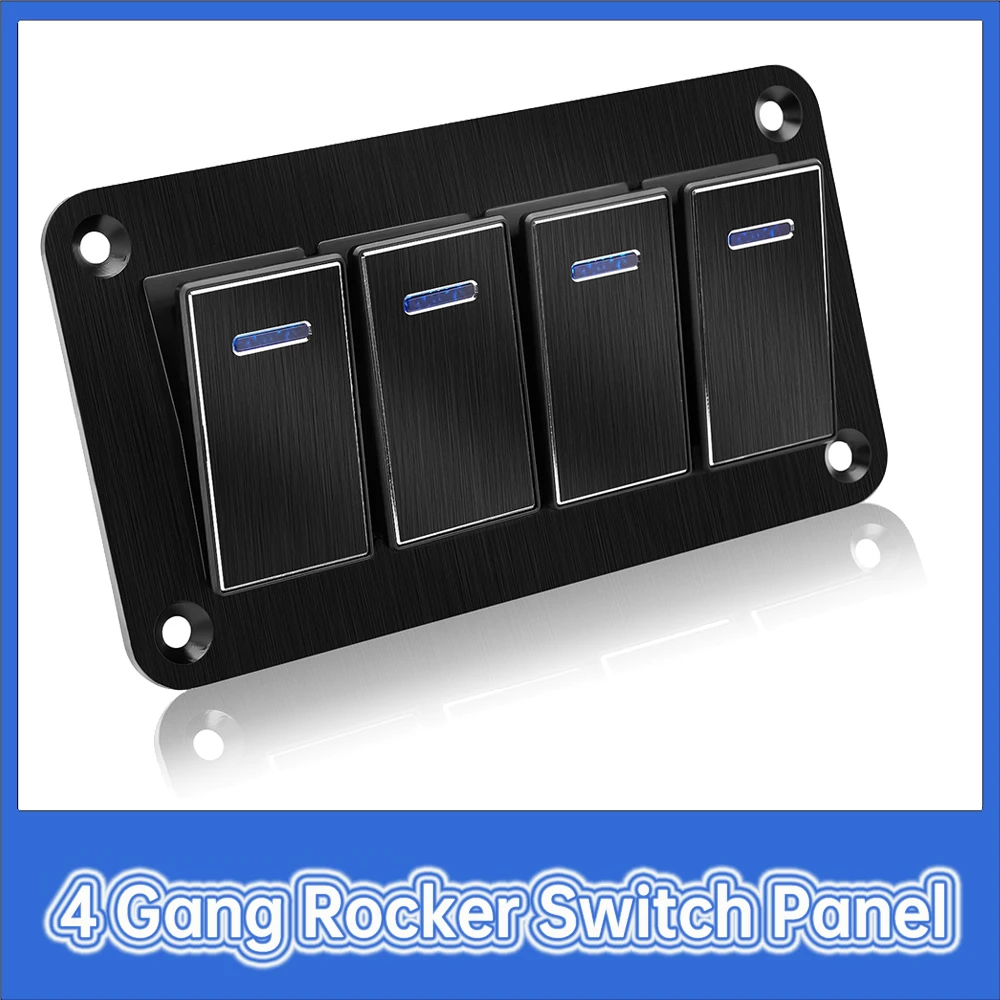 Rocker-Switch-Panel-para-Carro-4-Gang-Luz-LED-Barco-Marine-RV-Caravan ...