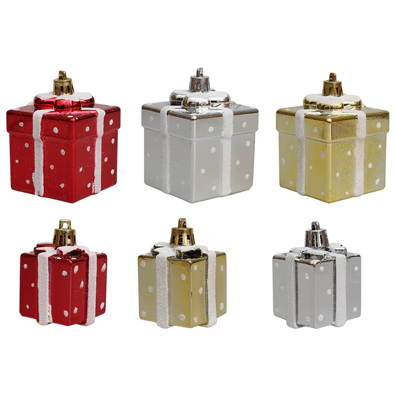Bright Painted Gift Pack Christmas Small Gift Box Hanging Decoration ...