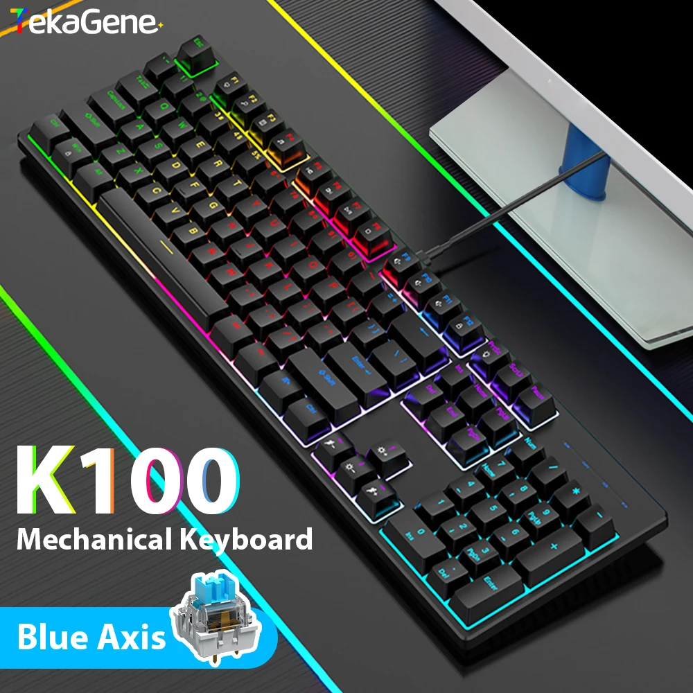 K100-Mechanical-Keyboard-For-Notebook-Computer-Laptop-Wired-Office ...