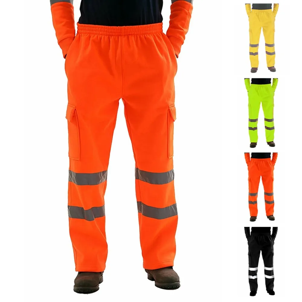 Men's Safety Sweat Pant Hi Vis Trousers High Visibility Bottoms ...