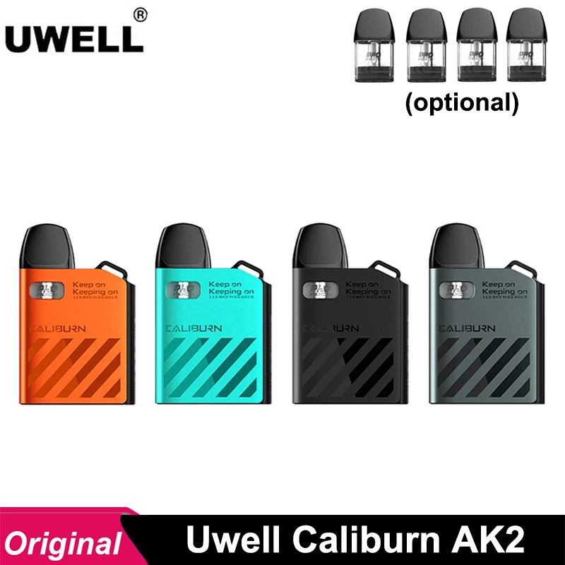 Original Uwell Caliburn AK2 Pod Kit 520mAh 15W 2mL Caliburn A2 ...