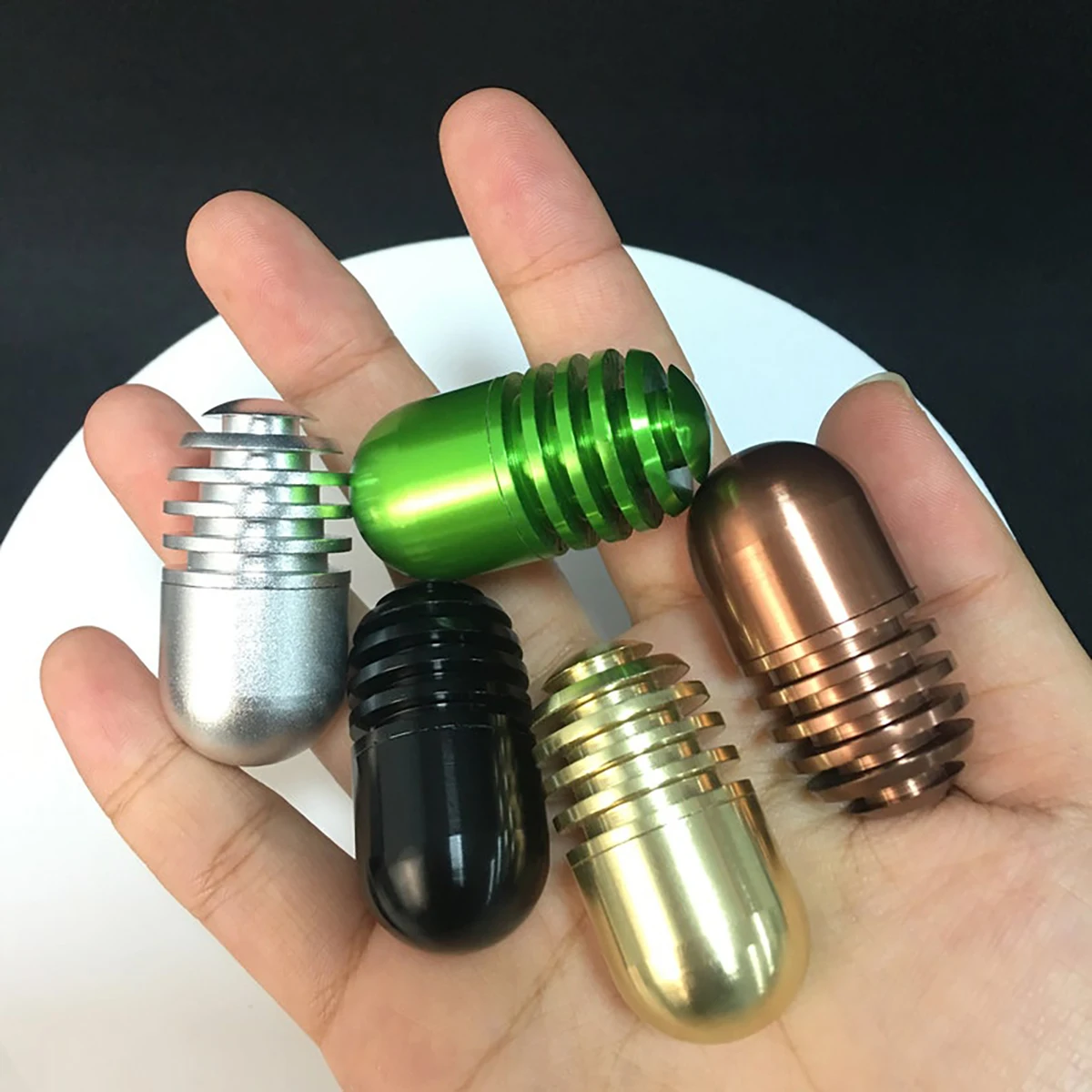 Fidget Slider EDC Metal Magnetic Haptic Toys Capsule ADHD Anti-Anxiety ...