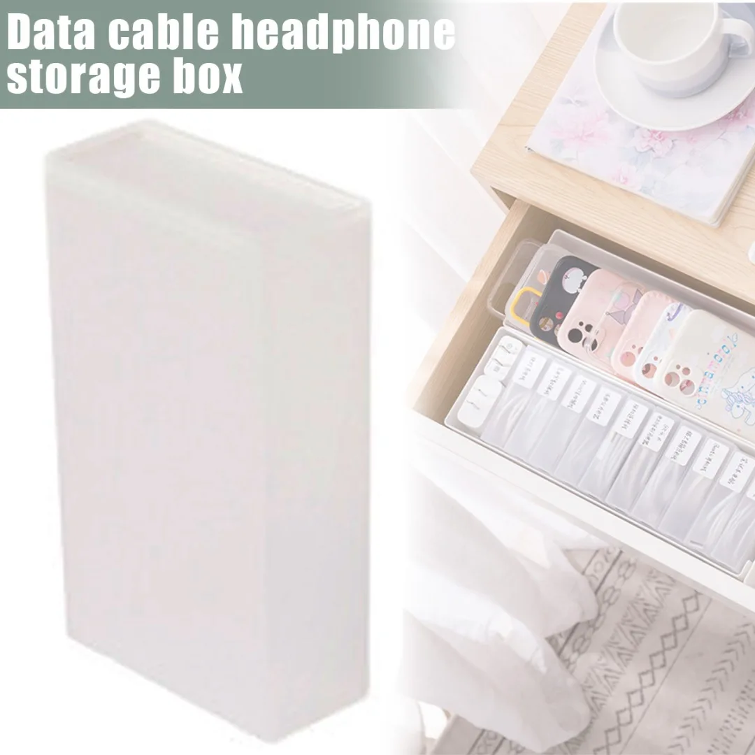2pcs-set-Wire-Storage-Box-Data-Line-Organizer-Slide-Open-Cable-Holder ...