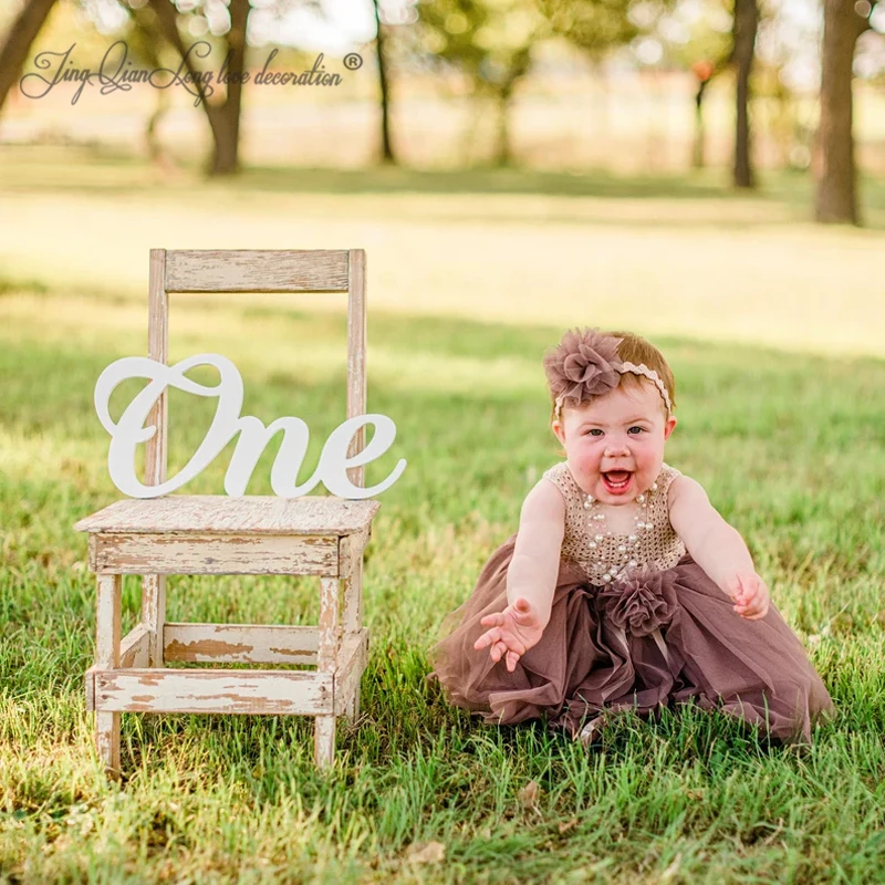 One-Sign-Photo-Prop-for-Babies-Photo-Shoot-Wooden-Number-Sign ...