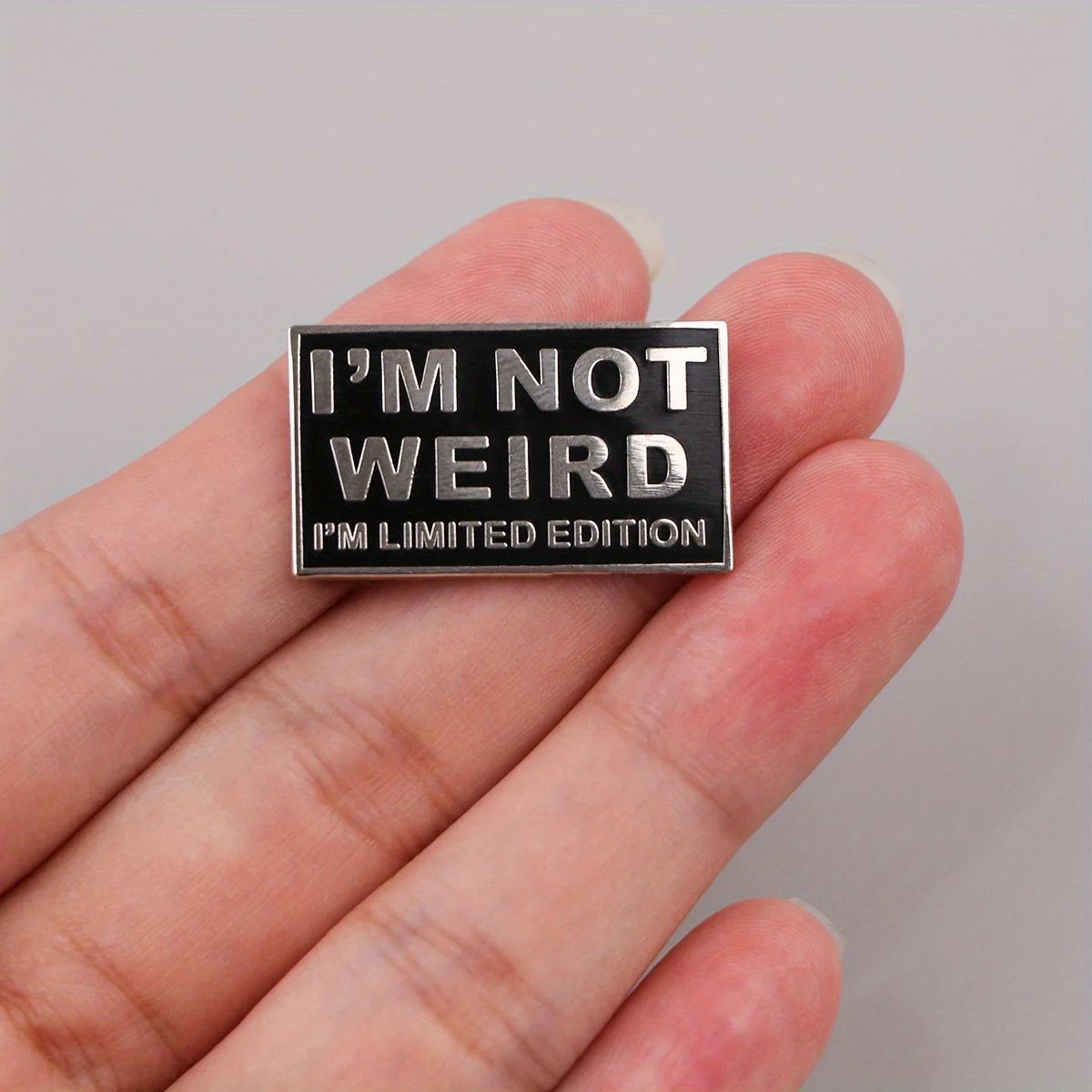 "I'm Not Weird I'm Limited Edition" Cute Enamel Pin, Daily Wear Brooch ...