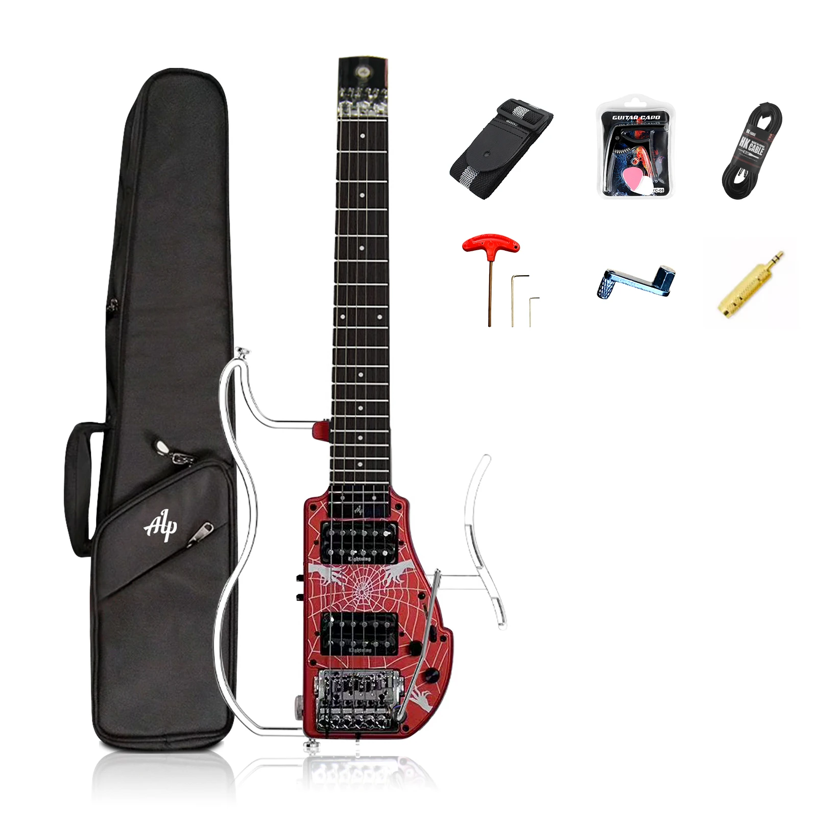 ALP-ADS-361HCL-Foldable-Travel-Guitar-Headless-Design-Both-Novice ...