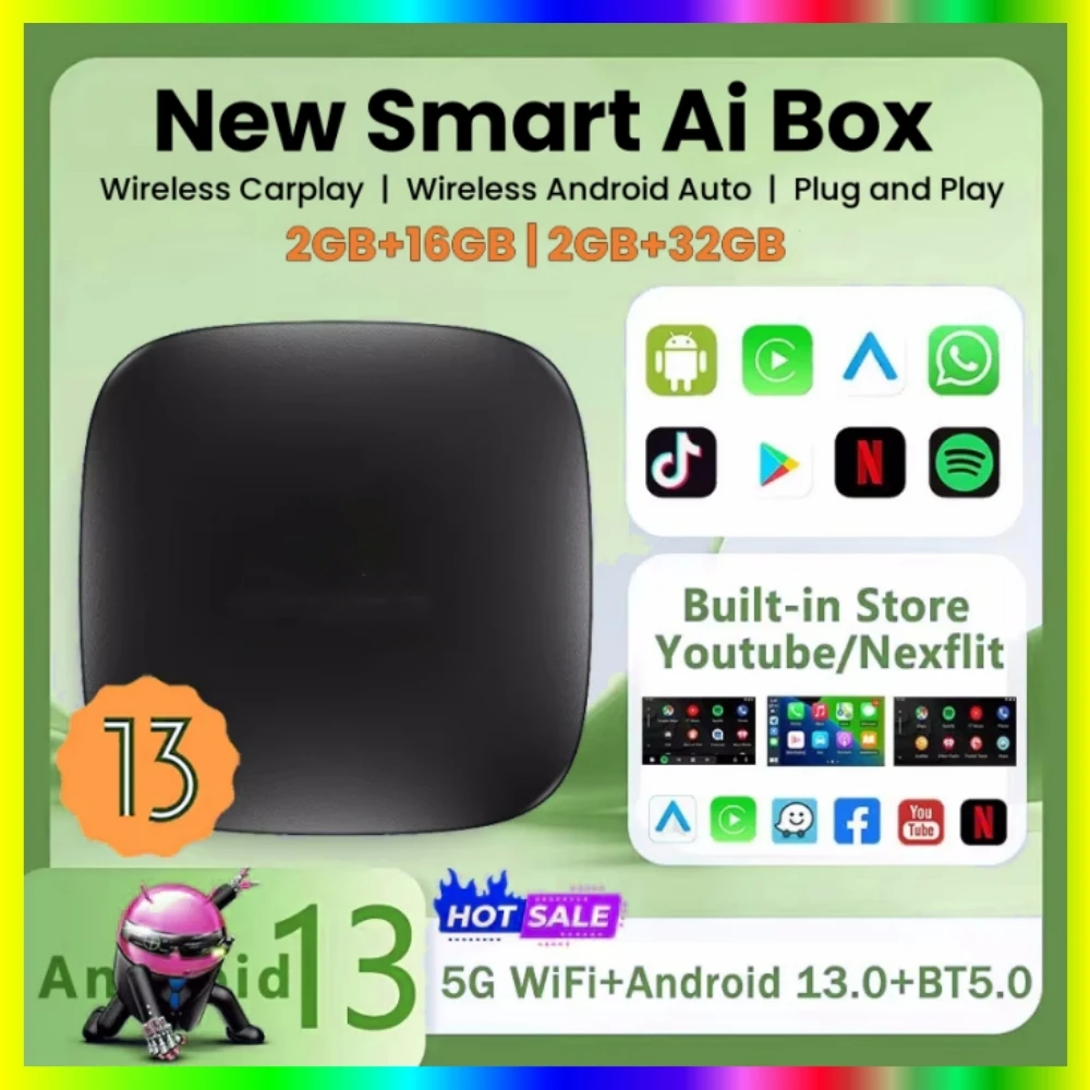 CarPlay-Ai-Box-Android-13-Tv-Box-compatible-con-Netflix-YouTube-Carplay ...