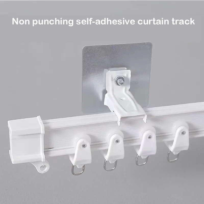 Non-Punching-Self-adhesive-Curtain-Track-Flexible-Bendable-Wall-Or ...
