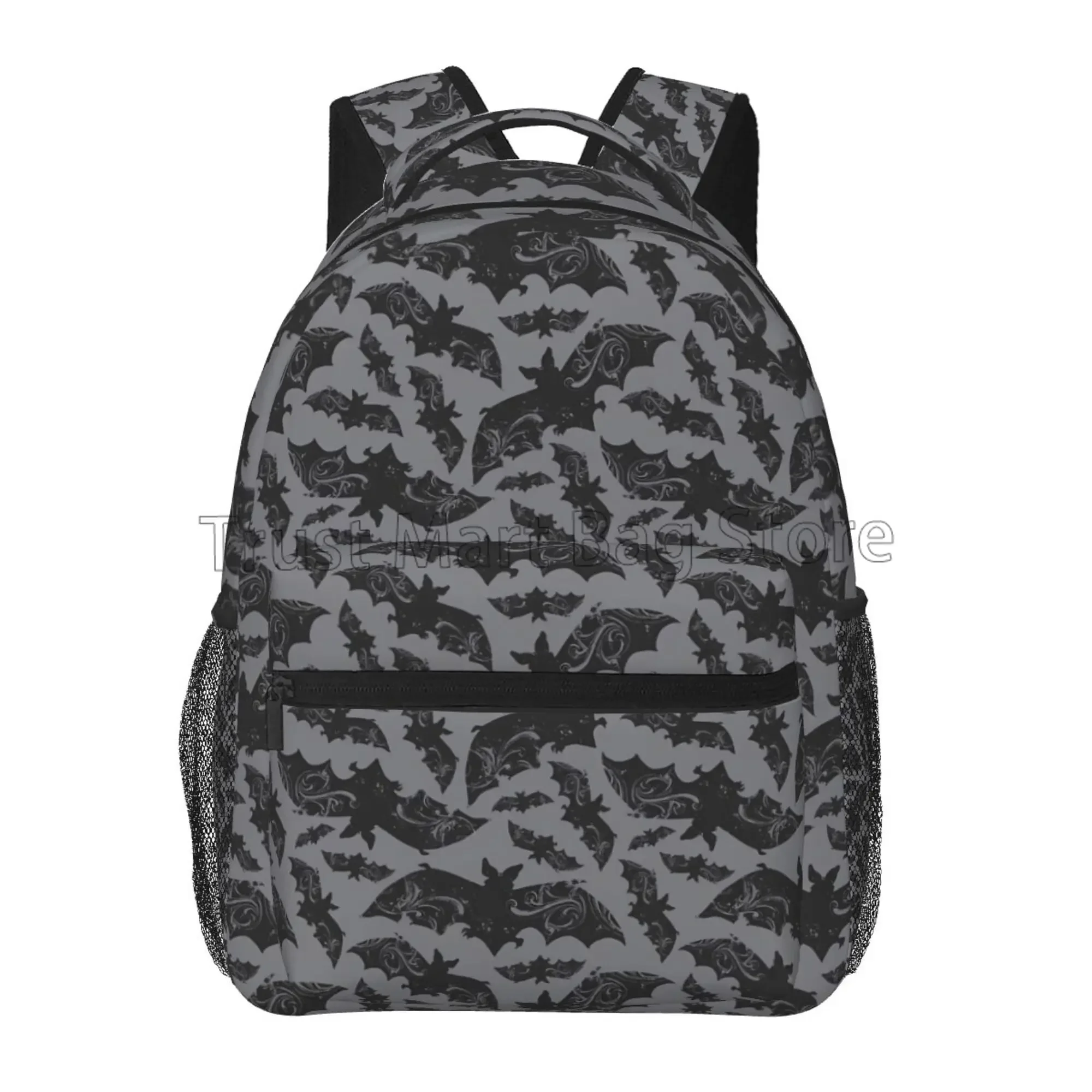 Halloween-Black-Bats-Backpacks-Laptop-School-Book-Bag-Lightweight ...
