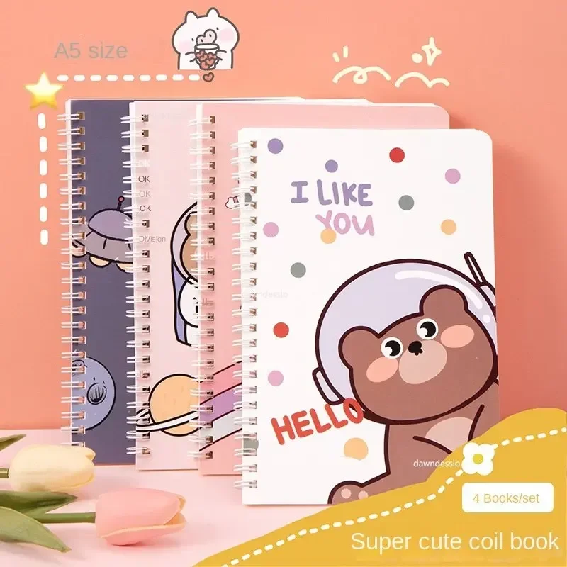 A5-1Pcs-Binder-Spiral-Coil-Book-Cute-Cartoon-60Sheet-Thicken-Notepad ...