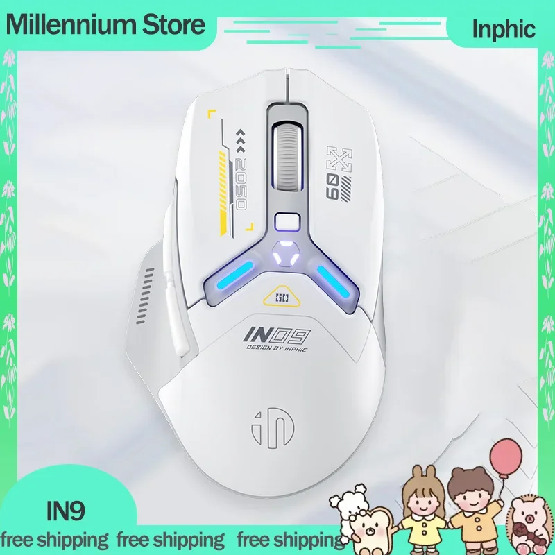 Inphic-IN9-Gamer-Mouse-3-Mode-2-4G-Bluetooth-Wireless-Mouse-10000DPI-PAW3325-Lightweight-Design ...