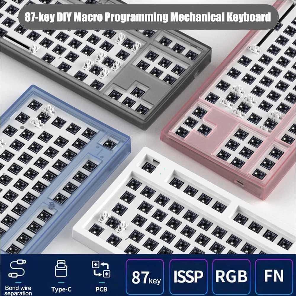 Teclado-mec-nico-LED-MK870-GMK67-RGB-para-Flesports-Teclado-programable-intercambiable-en ...