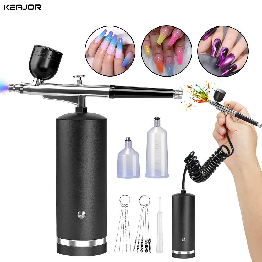 Airbrush-Nail-Art-Painting-with-Compressor-For-Nails-Makeup-Cake ...