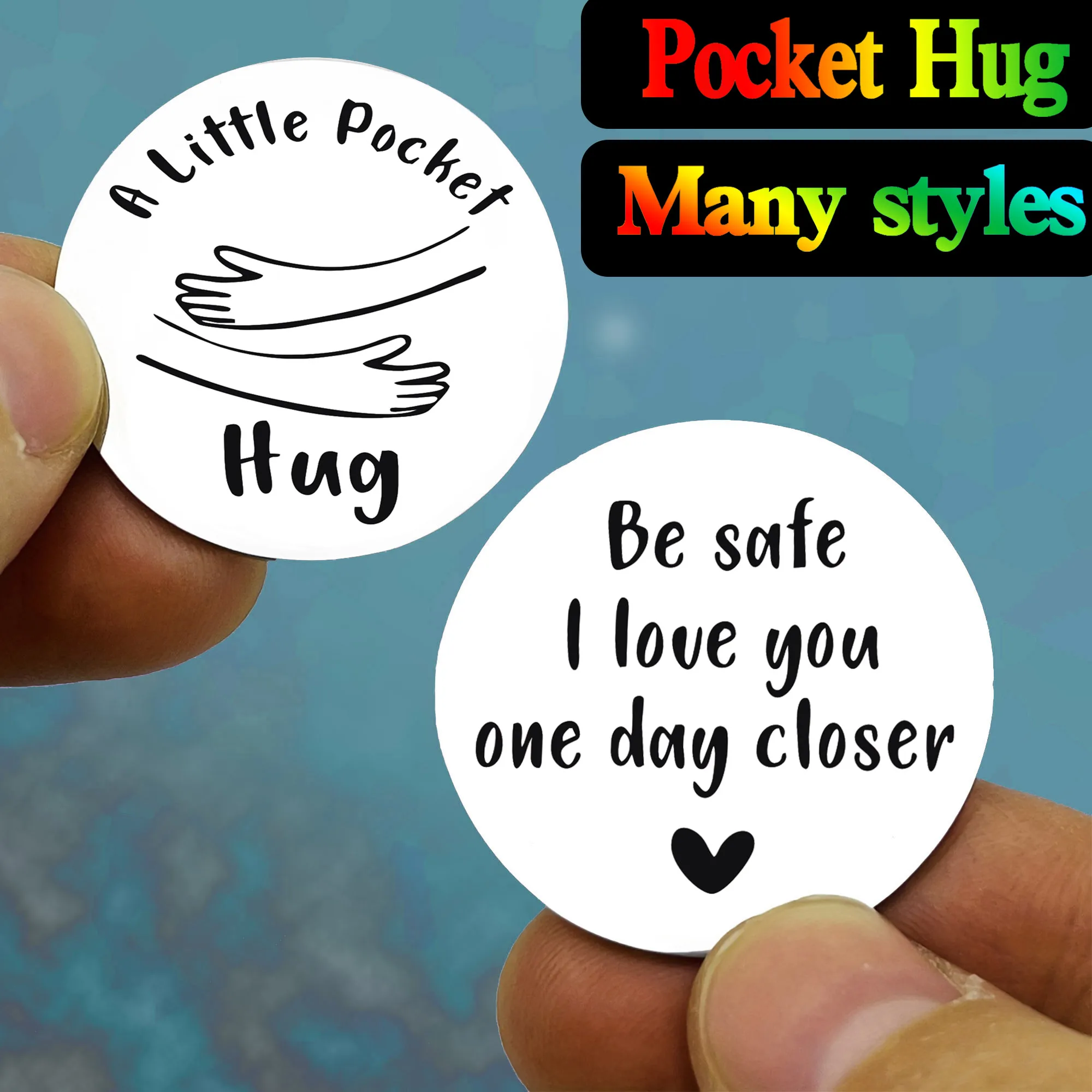 1PC-Pocket-Hug-Token-Coin-Stainless-Steel-Keychain-Pocket-with-Double ...